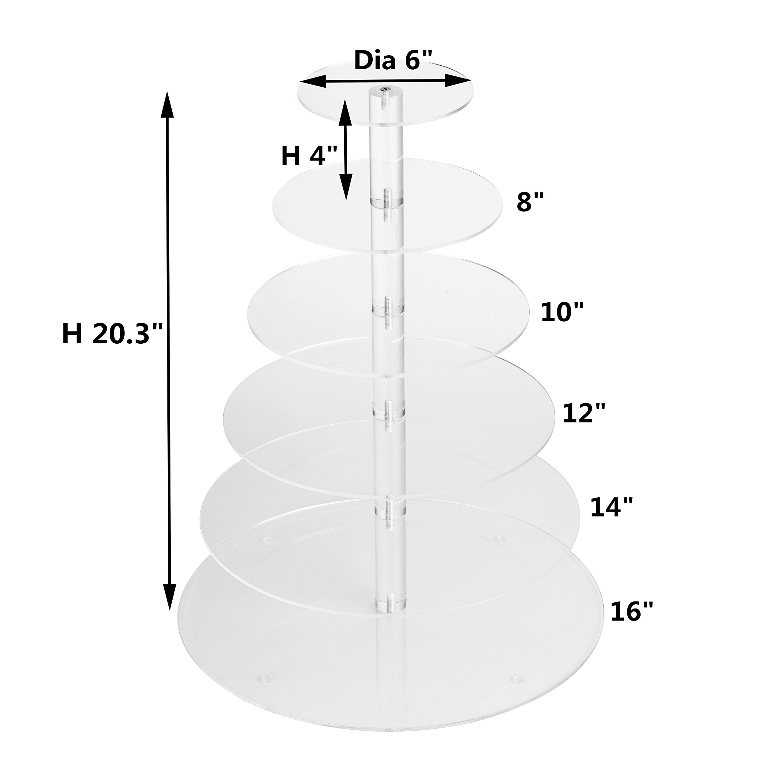 Snapklik.com : Large Cupcake Stand,6 Tier Cupcake Tower, Round Cupcake ...