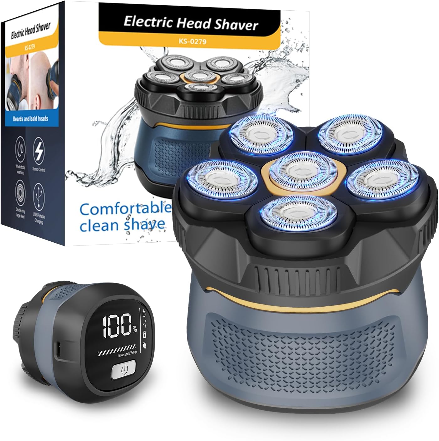 Amazon.com: Head Shavers for Bald Men，10000 RPM High Speed 6D Magnetic ...