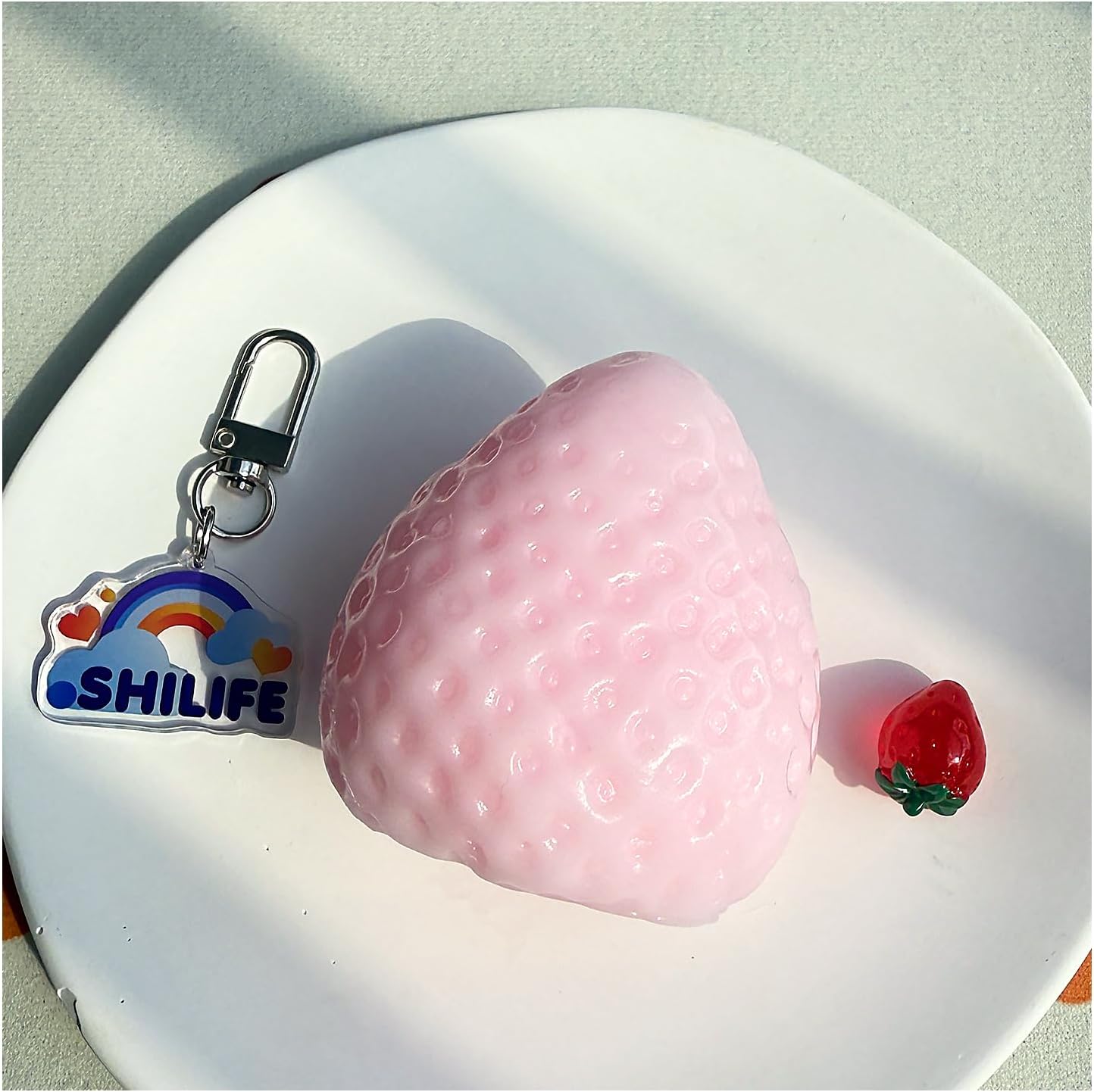 Amazon.com: Taba Squishy, Strawberry,Kawaii Squishies PVC Toys,Stress ...