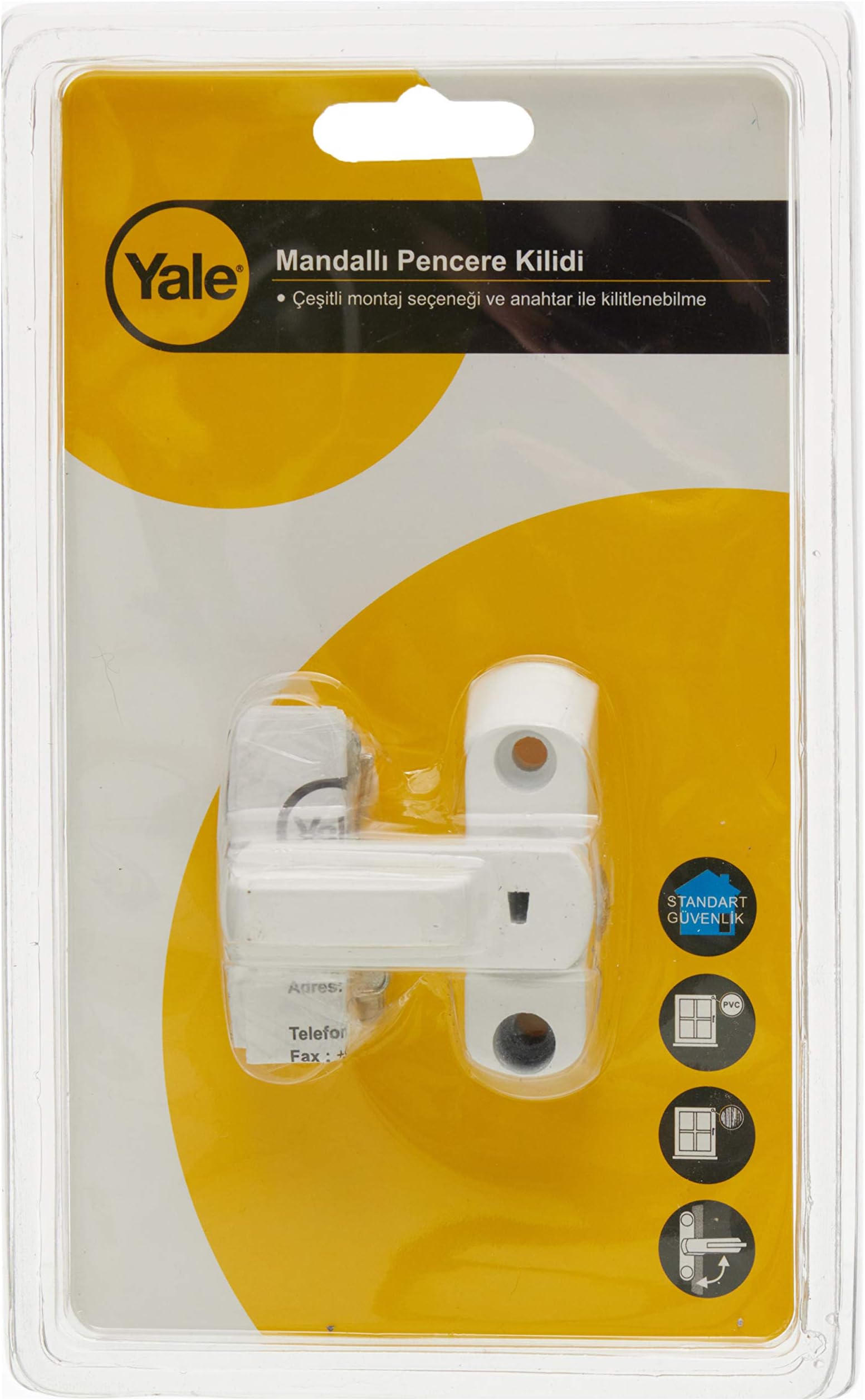 Sterling LWL101 Hinged Wooden Window Lock, White, 75 x 23 x 14 mm ...