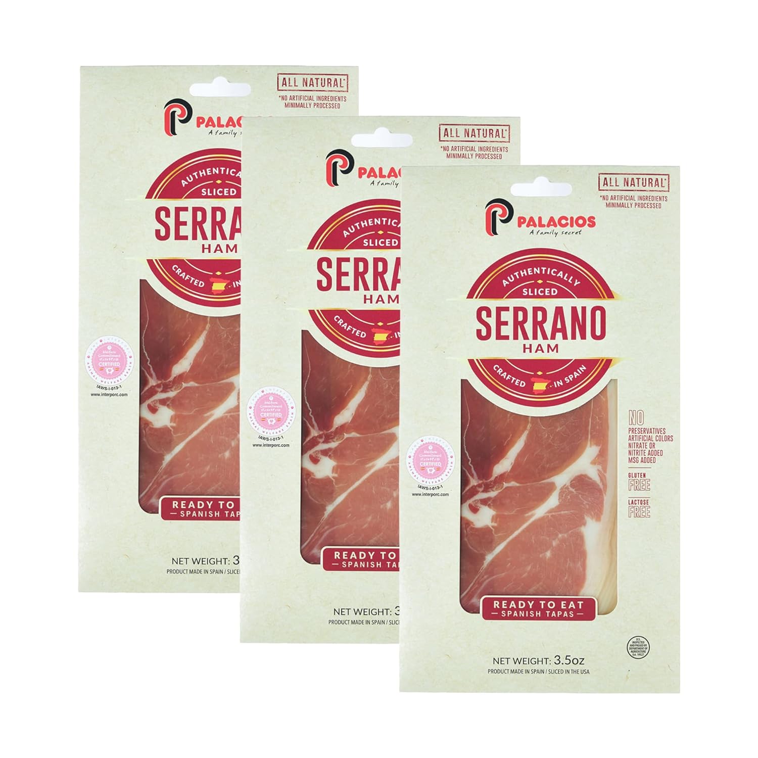 Amazon.com: PALACIOS - Authentic Spanish Serrano Ham Slices. All ...