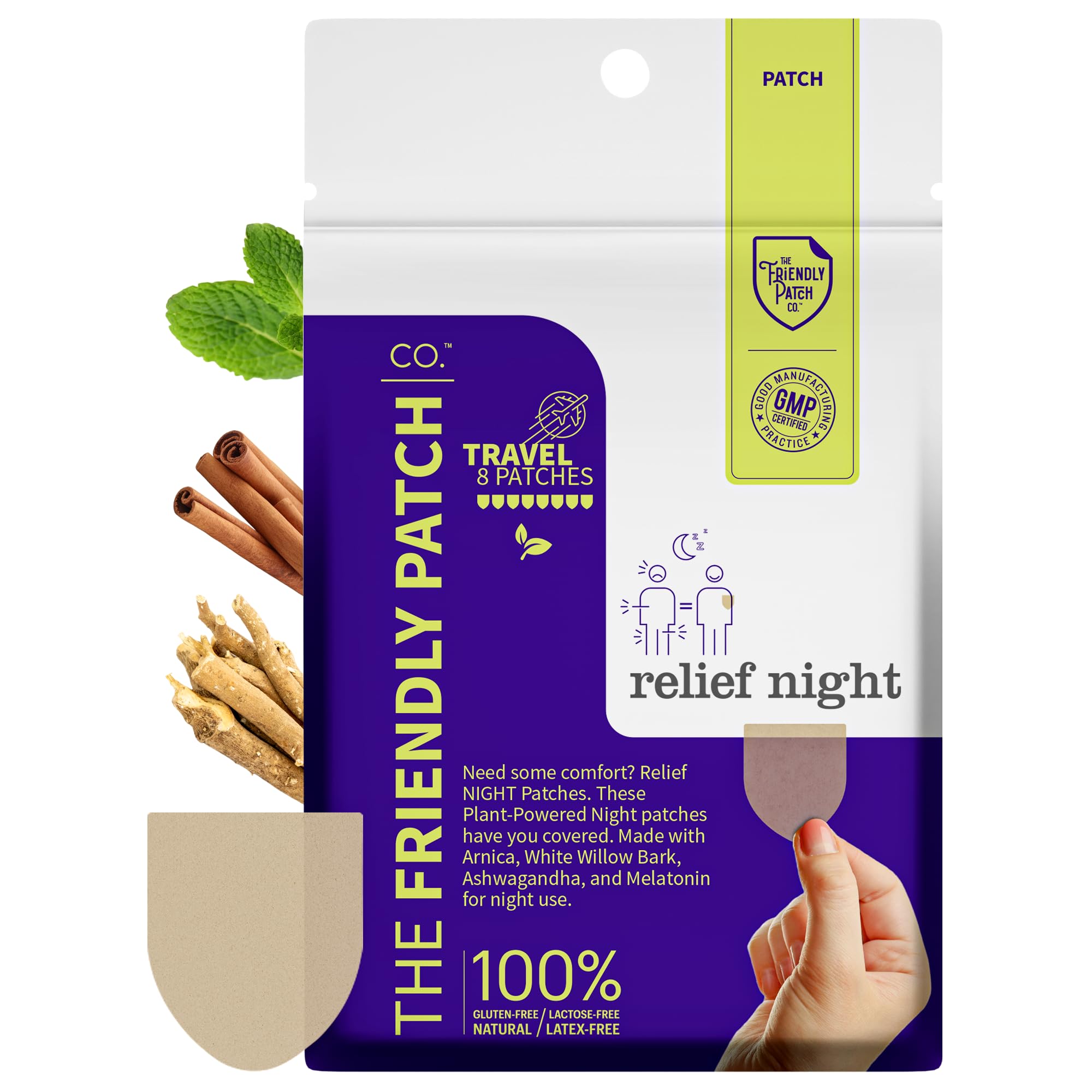 Amazon.com: Relief Night Patch - 8 Pack Arnica, White Willow Bark ...