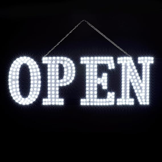 Amazon.com : 40"x14" Extra Large LED Open Signs for Business, Unique ...