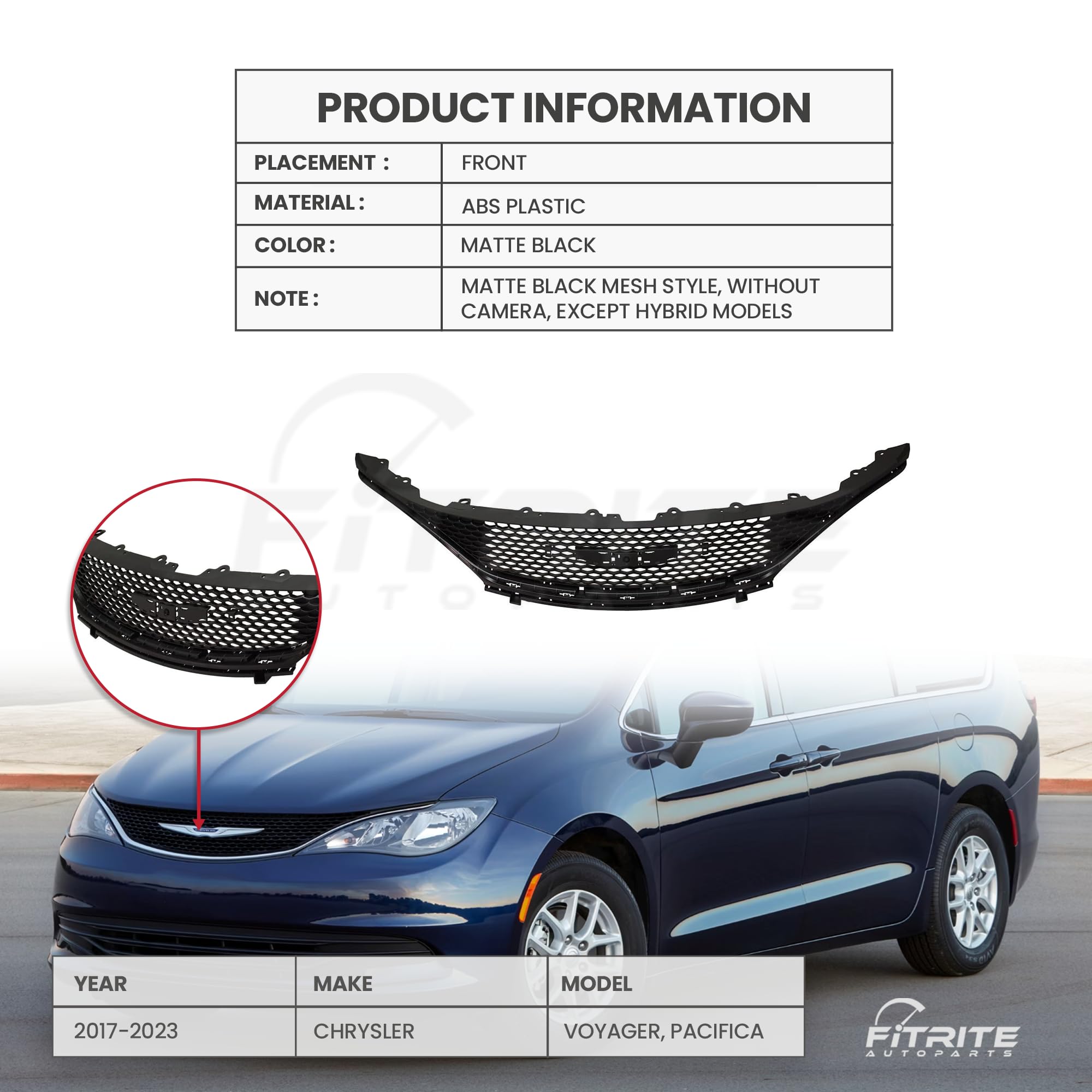Chrysler Pacifica Grill Front A Bar / Nudge Bar (DC6) Bumper Guard