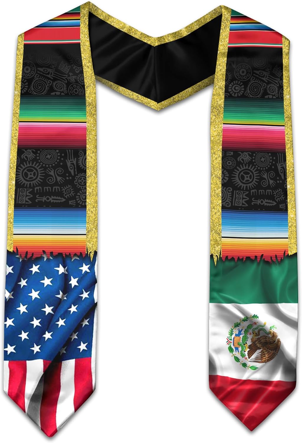 Amazon.com: Lebuno Mexican American Flag Graduation Sash 2024, Mexico ...