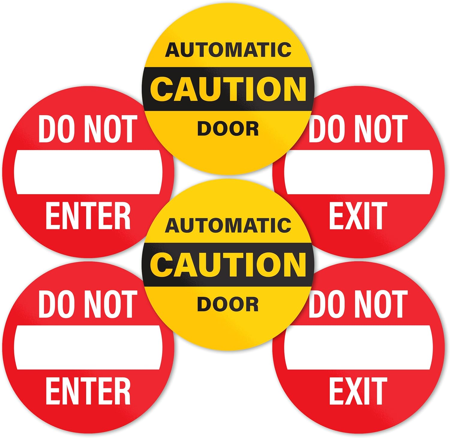 Amazon.com: Sutter Signs Doorway Safety Decals - Caution Automatic Door ...