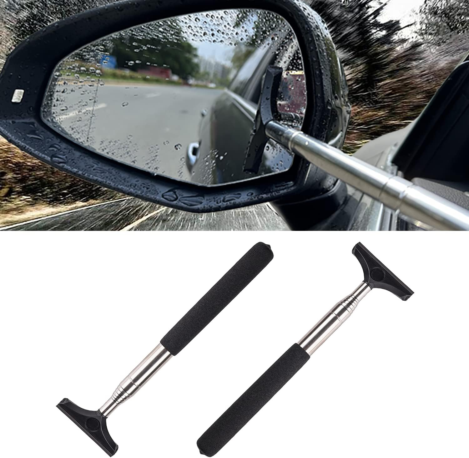 Amazon.com: LJDJ Car Rearview Mirror Wiper 2 Pack Universal Automotive ...