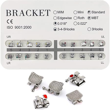Dentistry Ceramic Orthodontic Mini MBT Brackets Tubes USA Dental ...