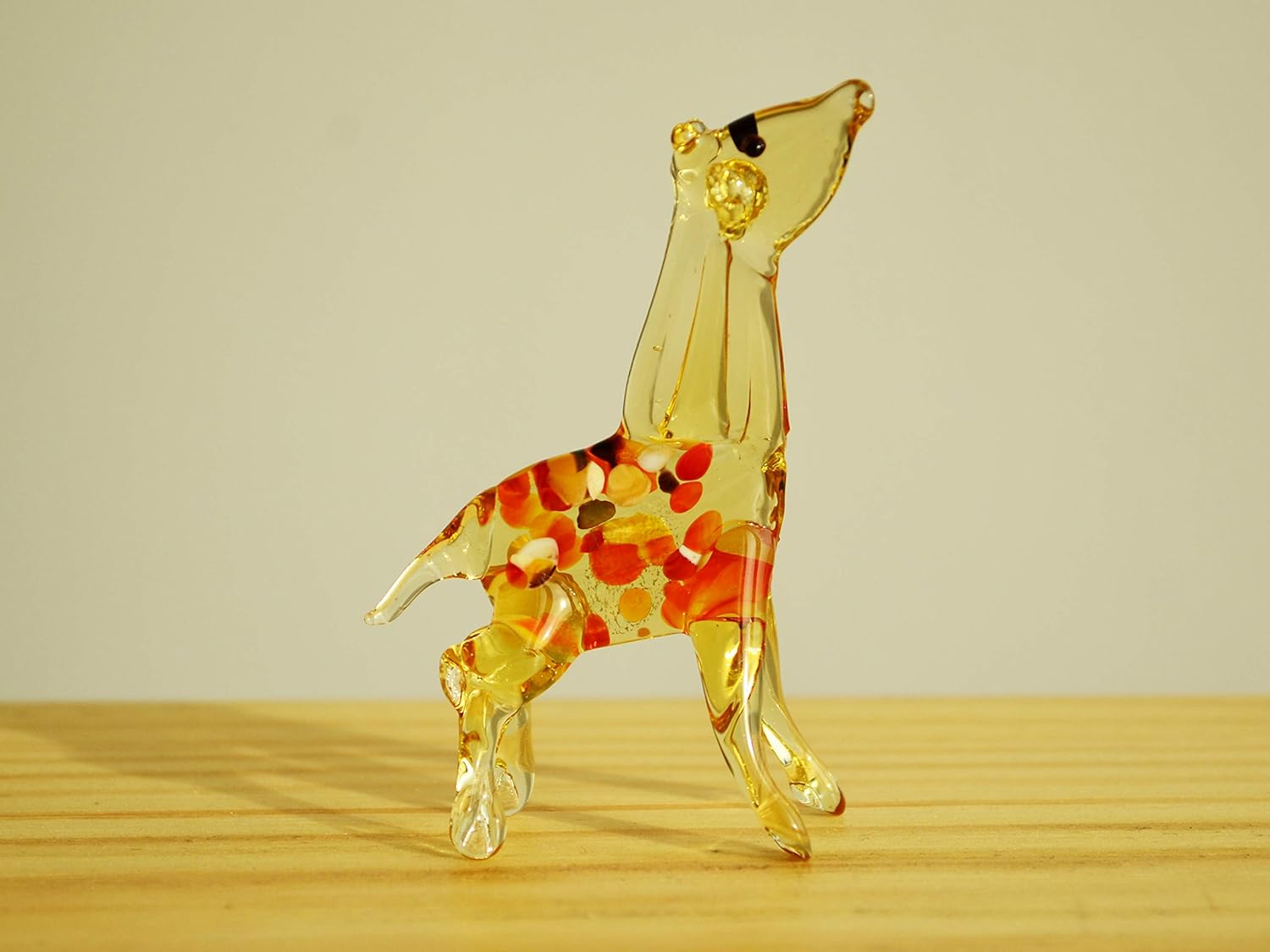 Amazon.com: Clear Glass Giraffe Figurine Animals Glass Giraffe ...