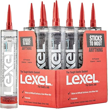 Sashco 13010 10.5oz Sashco Sealants Clear Lexel Adhesive Caulk, 10.5 ...