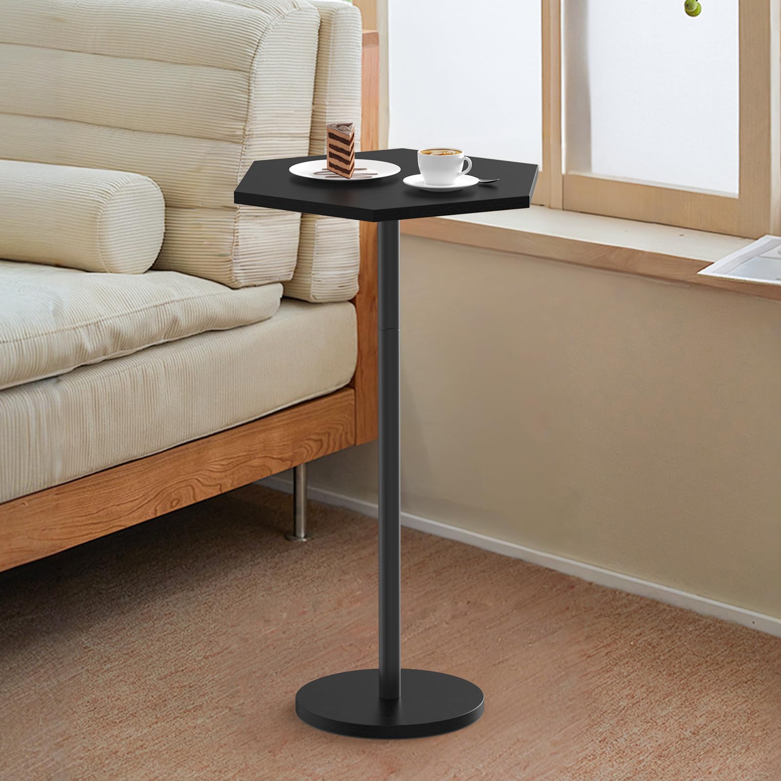 Snapklik.com : Small Drink Tables Pedestal, Modern Cocktail Table ...