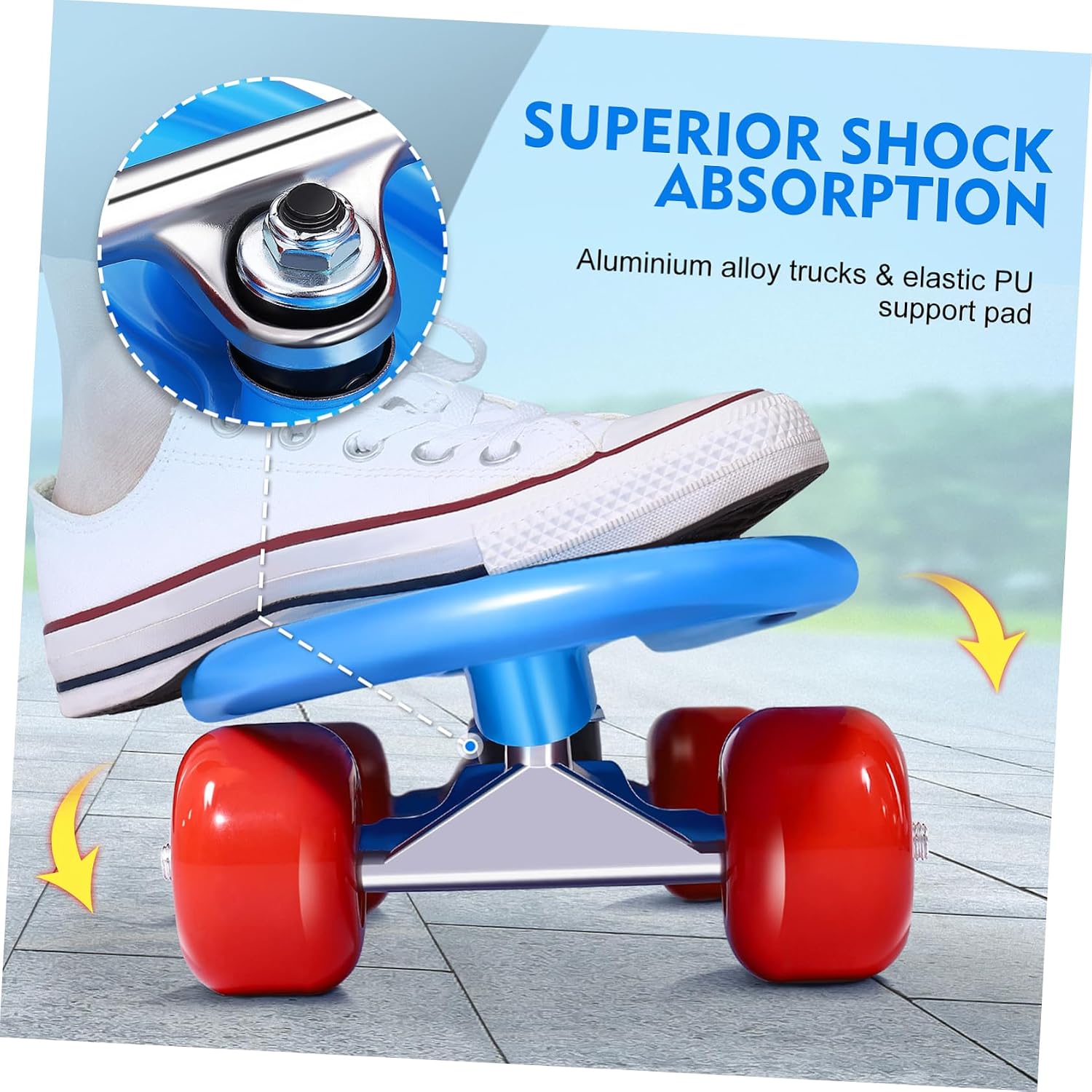 Anneome Blue Skateboard Suit Adult Skateboard Long Boards Skateboard ...