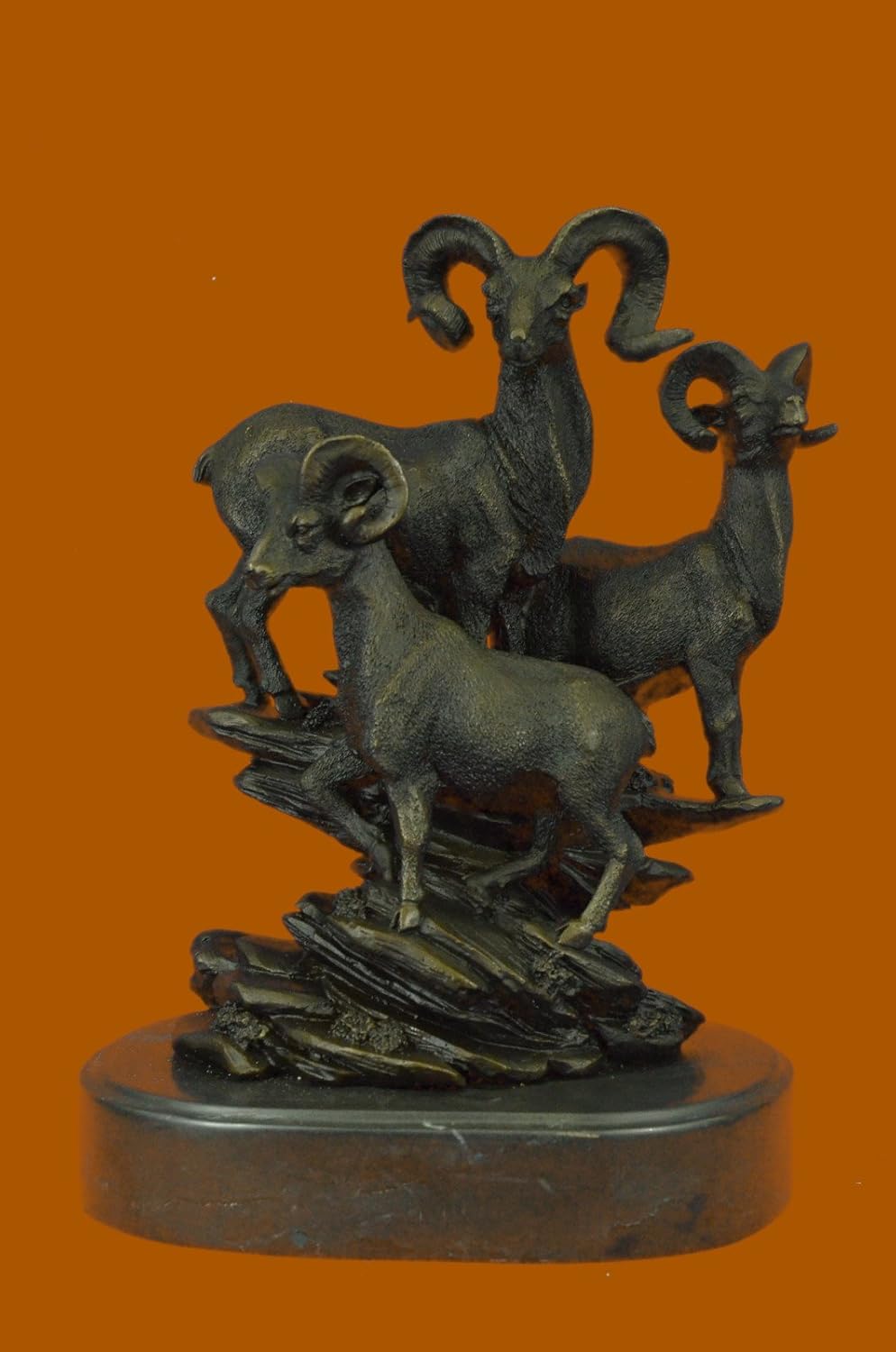 Amazon.com: Big Horn Sheep Ram Game Hunter Wildlife Art Aries Bronze ...