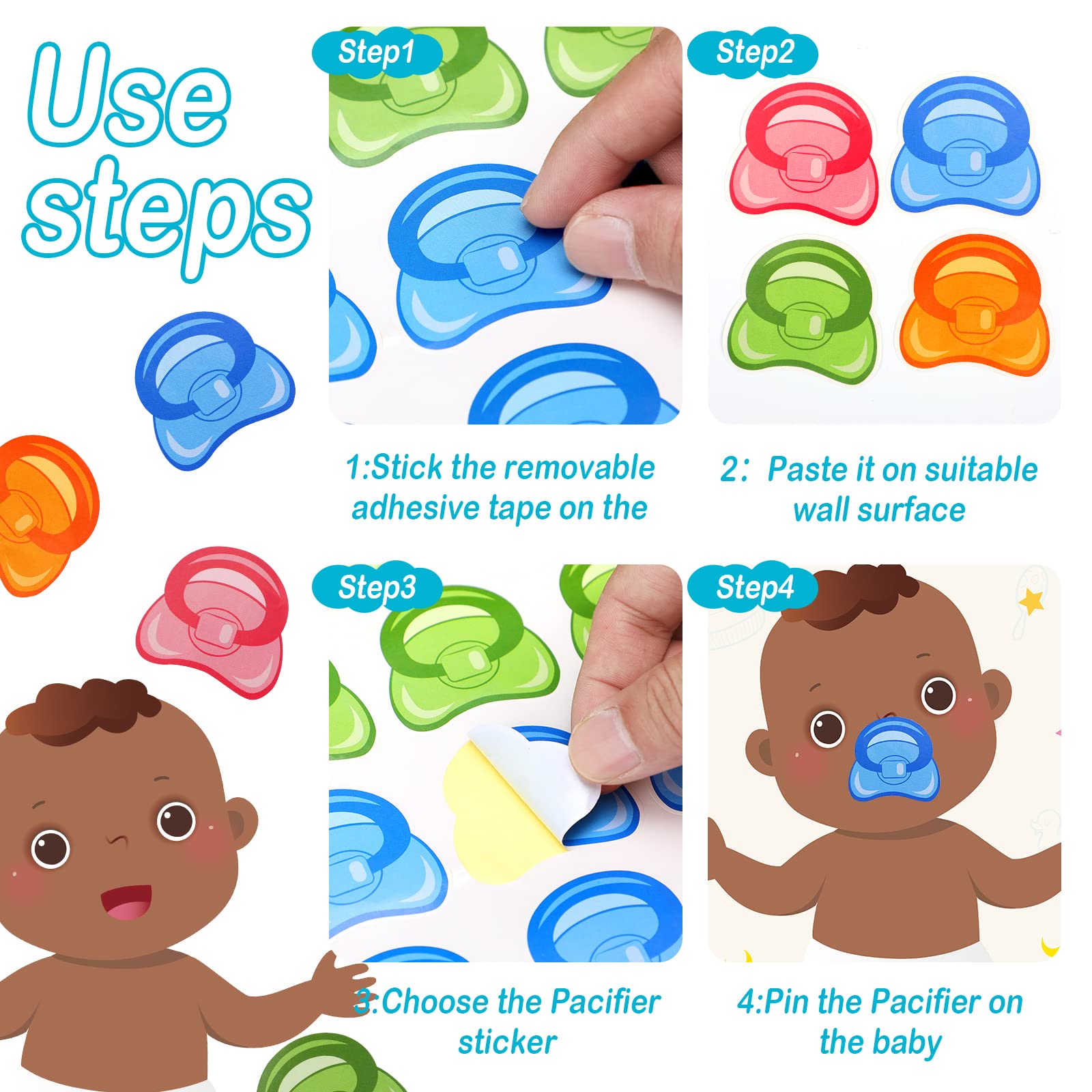 Snapklik.com : Yinder Pin The Pacifier On Baby Game African American ...