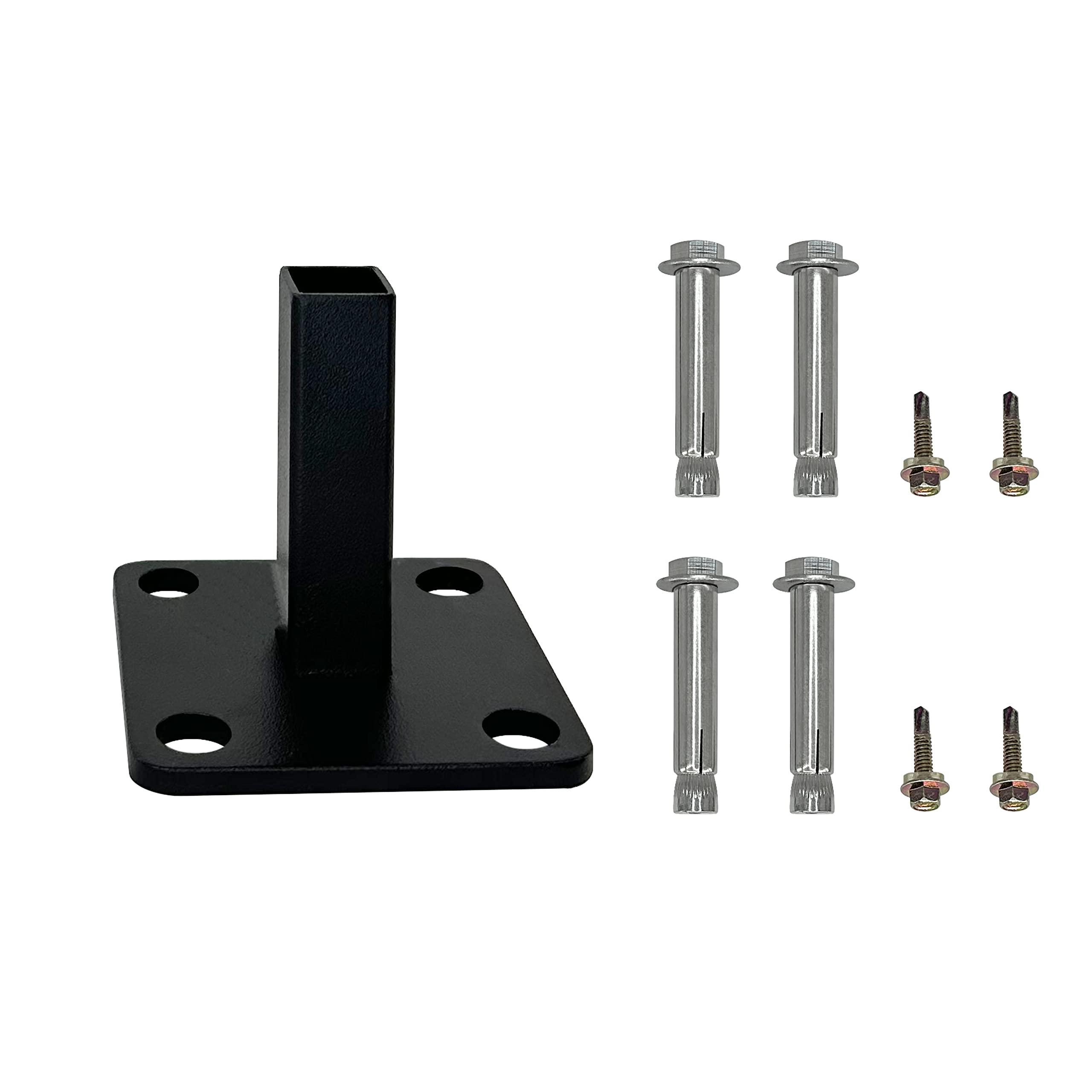 Snapklik.com : Rockwill Heavy Duty Steel Fence Base Flange Kit For 1 ...