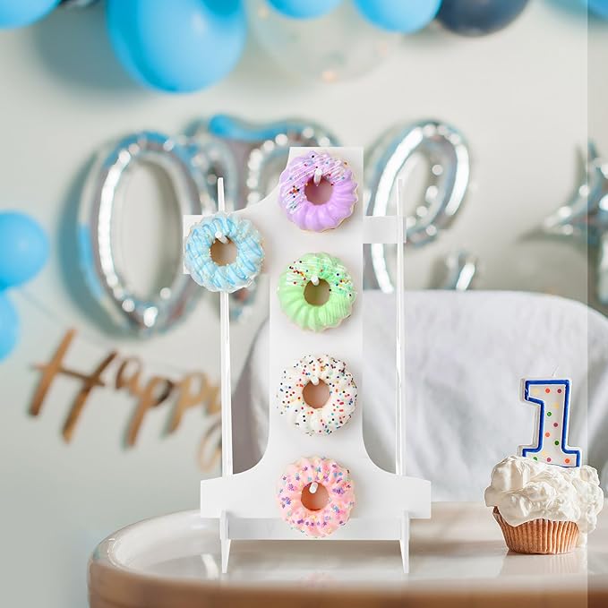 Amazon.com: RattanView Donut Stand Holder One Two Sweet Birthday Party ...