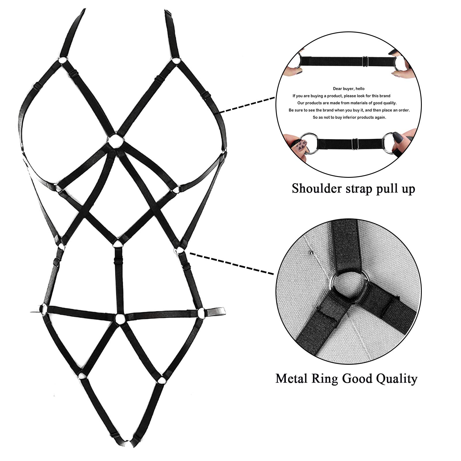 Women Strappy Full Body Harness Lingerie Garter Belt Set Plus Size women-strappy-full-body-harness-lingerie-garter-belt-set-plus-size