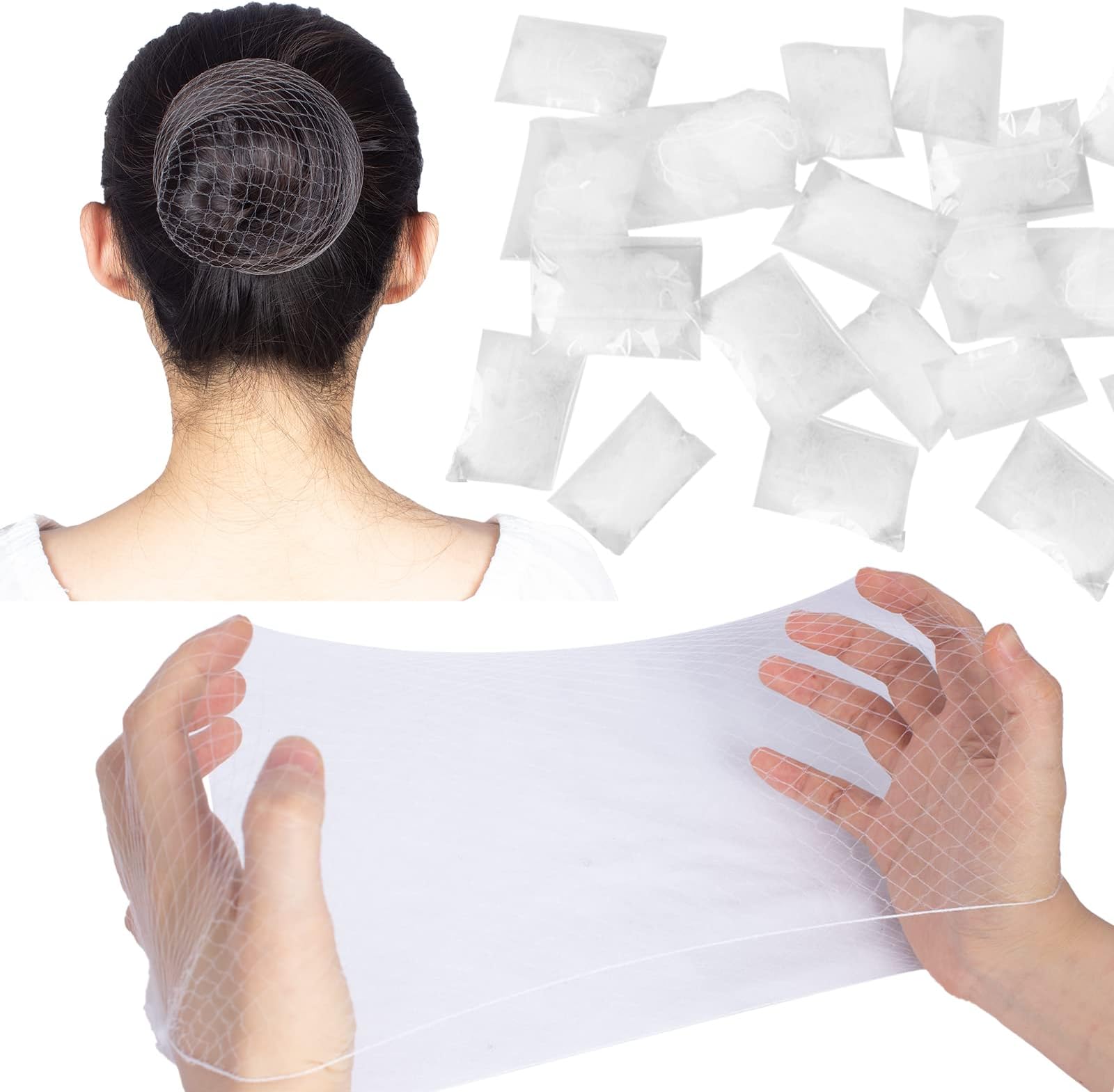 Amazon.com : Askuang 20PCS Hair Net 20" Individual Packing Invisible ...