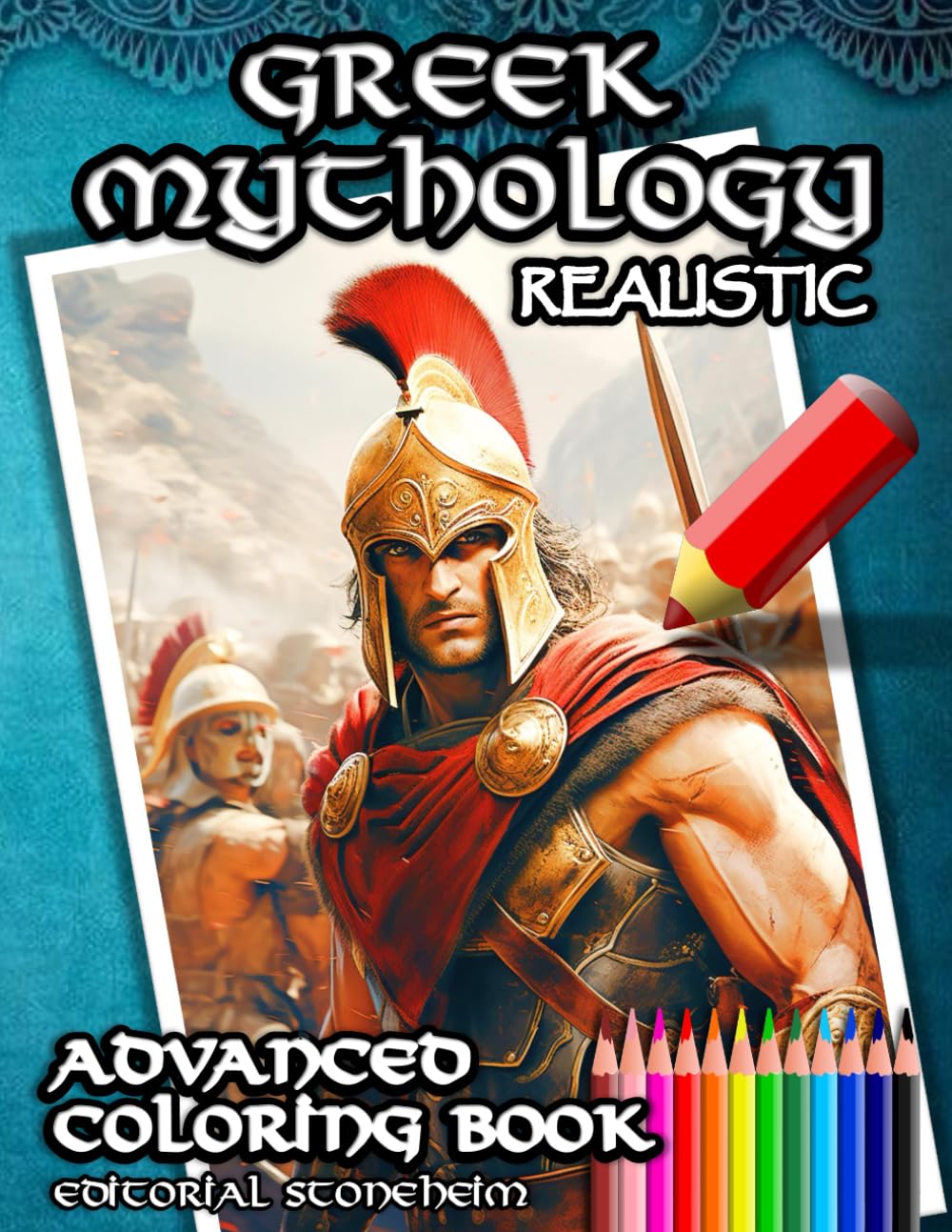 Greek mythology coloring book for adults and teens, advanced realistic ...