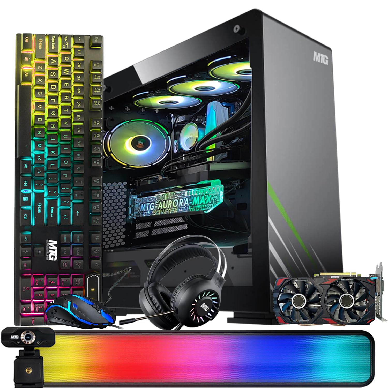 Amazon.com: MTG Aurora Max Gaming Tower PC- Intel i7 4th Gen, RTX 2060S ...
