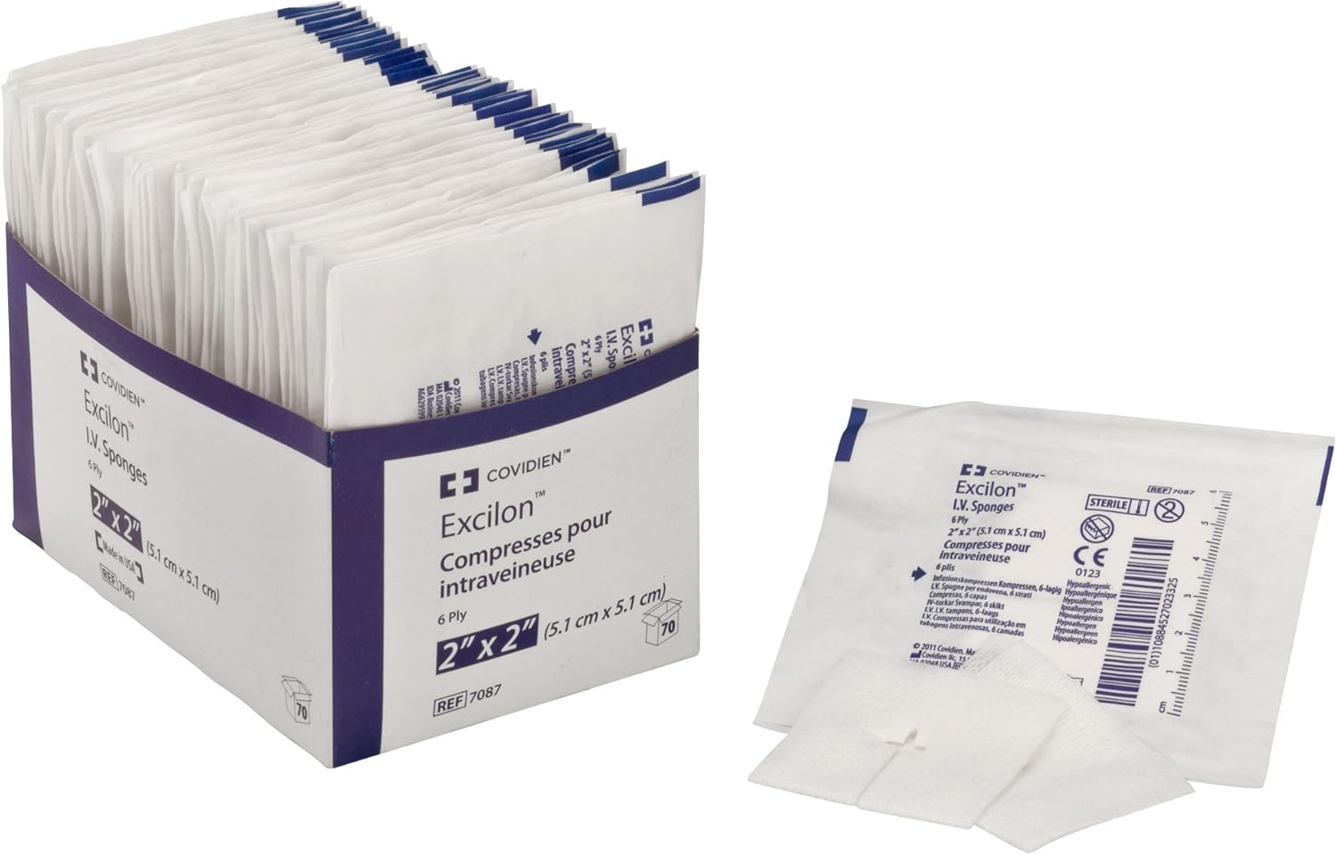 Amazon.com: Covidien Excilon I.V. Sponge, Sterile 2's in Peel-Back ...