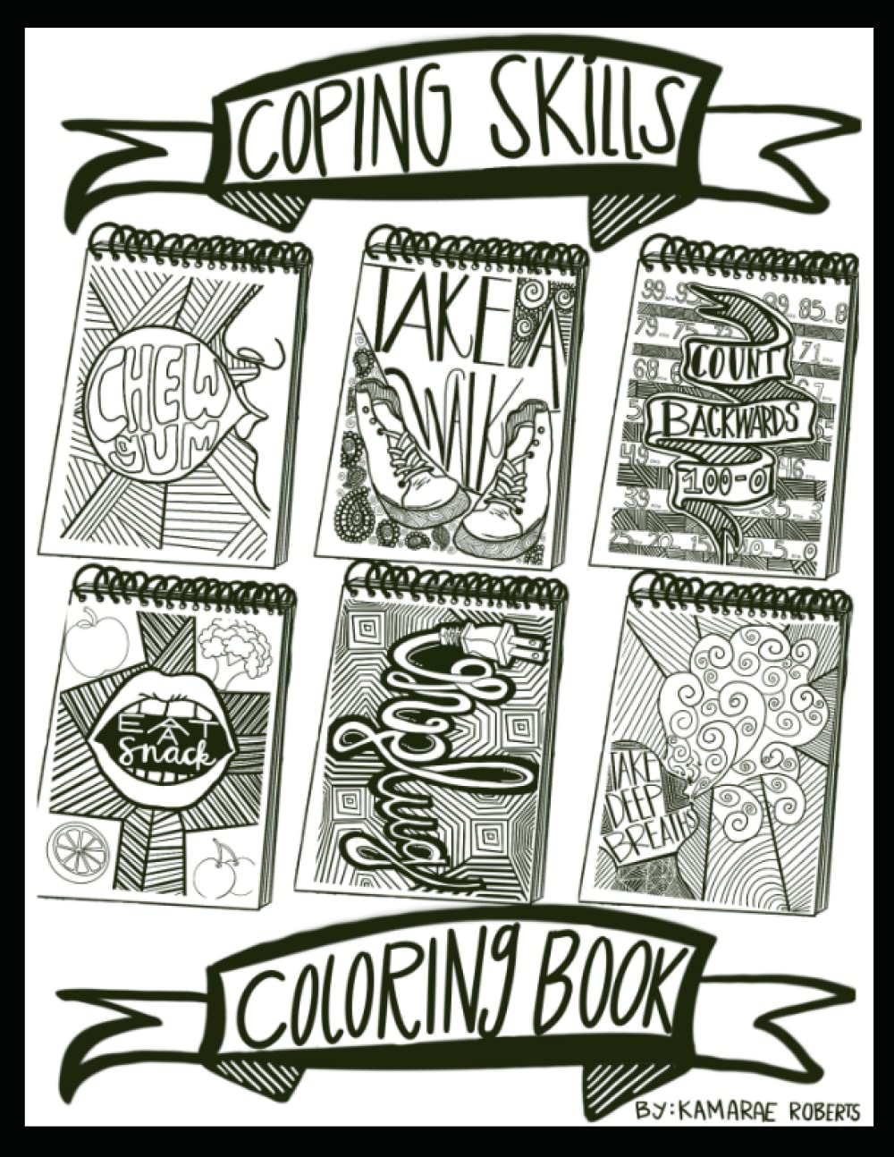 Coping Skills Coloring Pages Coping Skill Cards Digital PDF