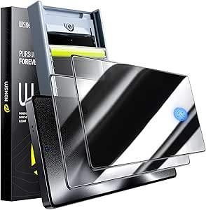 WSKEN for Samsung Galaxy S25 Ultra Privacy Screen Protector - [24° Anti-Spy] [0.02s Fingerprint ...