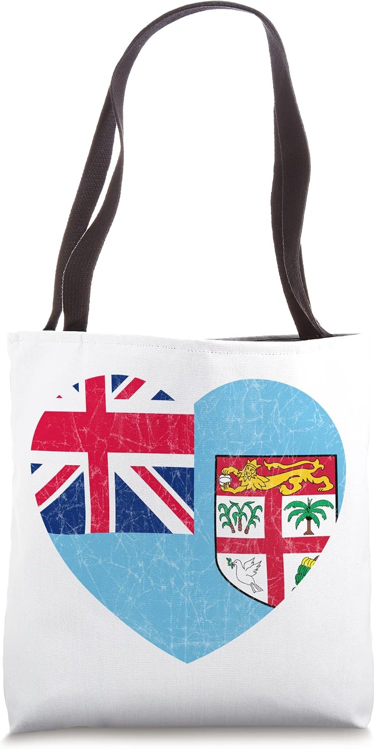 Amazon.com: Flag Fiji World Country Flag Classic Heart Love Flag Fijian ...