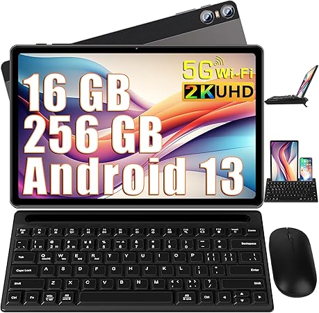 SEBBE Tablet 11 Pollici Android 13 Tablets, 16GB RAM 256GB ROM (TF 1TB ...