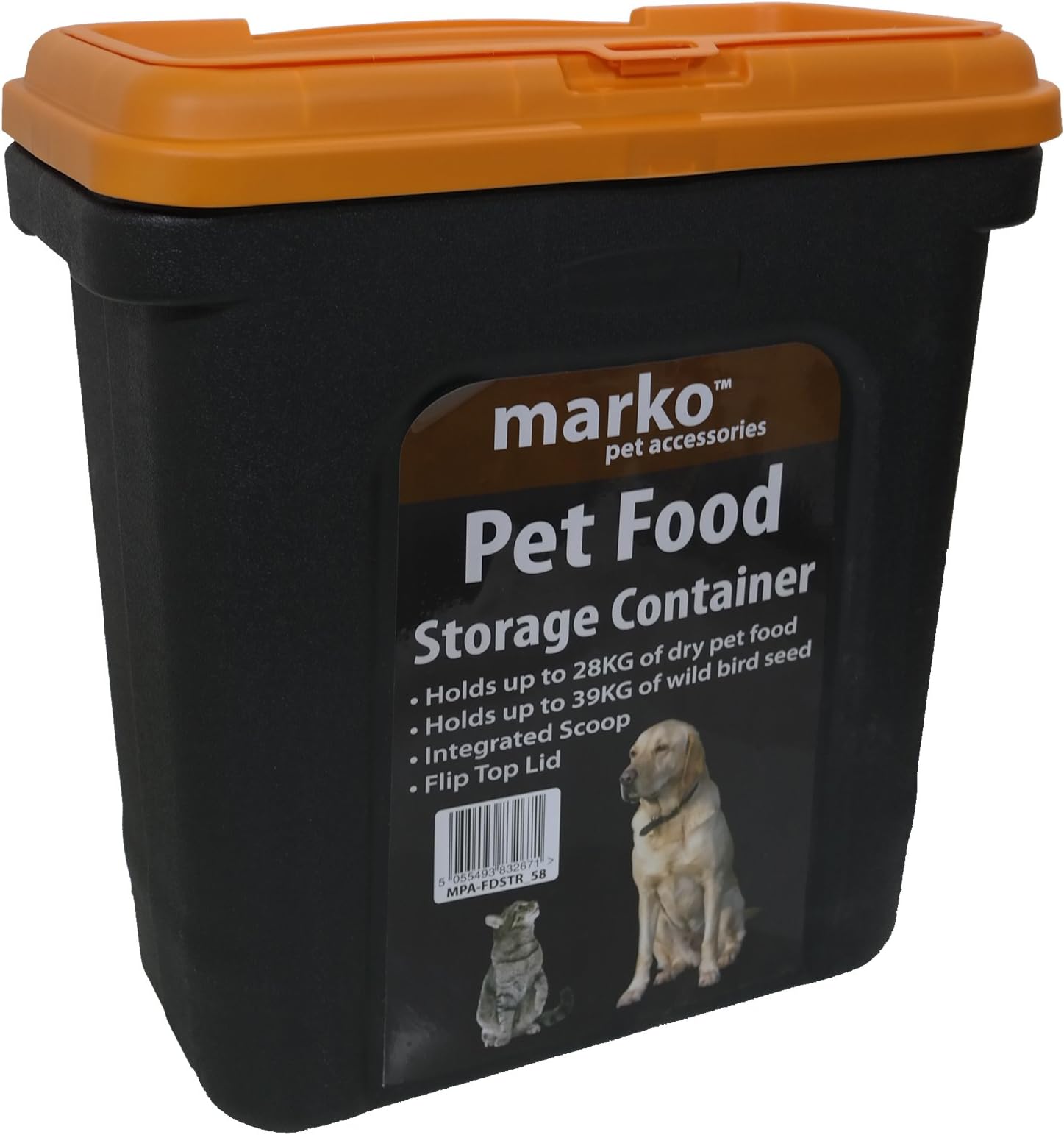 Marko Pet Accessories Food Storage Container 15L Dog Cat Dry Food Bird ...