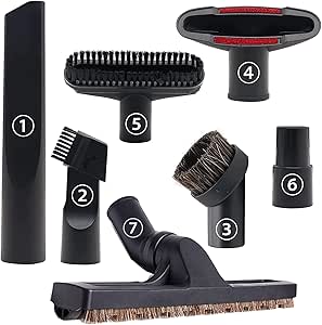 BIGTHREE Vacuum Attachments Replacement 7 Pcs Set, Hardwood Floor Brush ...