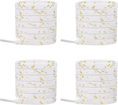 Amazon.com: LT Easiyl 2 Pairs Elastic Shoelaces White Flat Rubber Laces ...