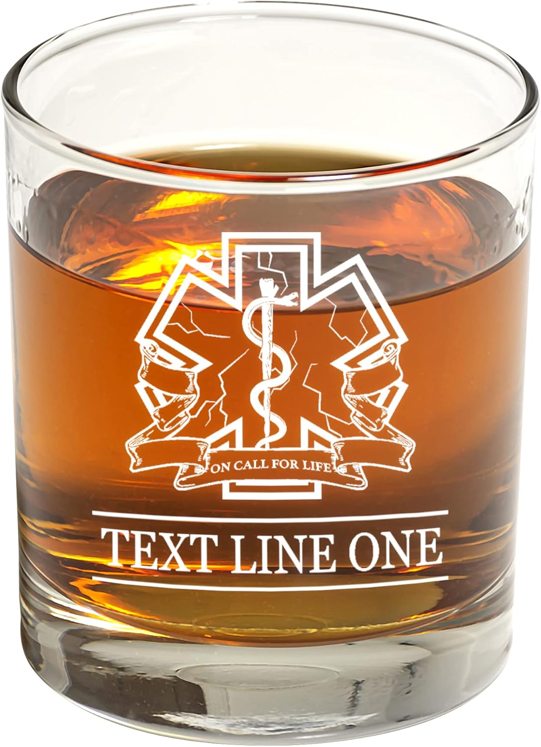Amazon.com | EMS Star of Life Rocks Glass (Set Of 2) - EMT Rocks Glass ...