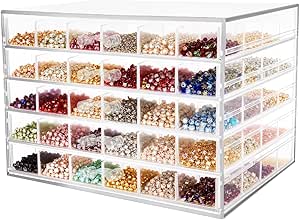 Amazon.com: 120 Grids Acrylic Organizer Box, 5 Layer Transparent Nail ...
