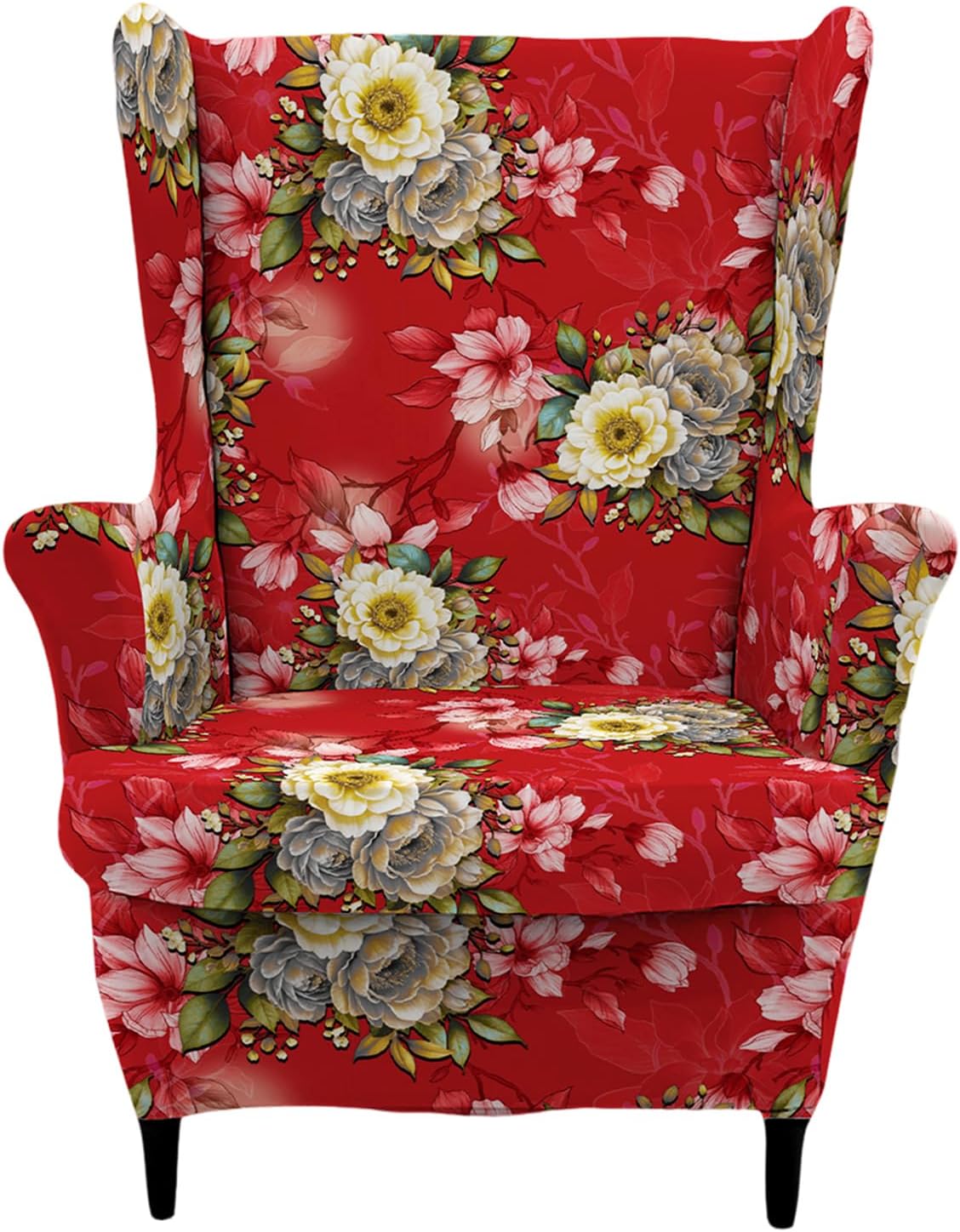 Amazon.com: HAOYONG 2 Piece Wingback Chair Covers Stretch Wing Chair ...