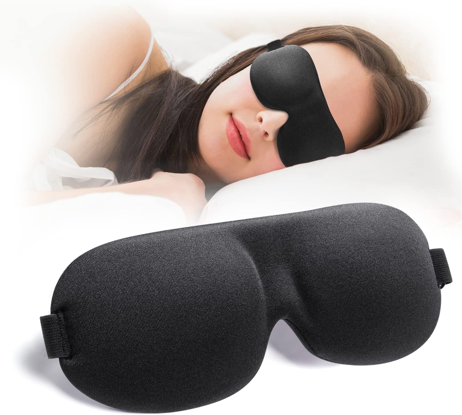 Amazon.com: NEWVANGA Sleep Mask for Back and Side Sleeper, Block Out ...