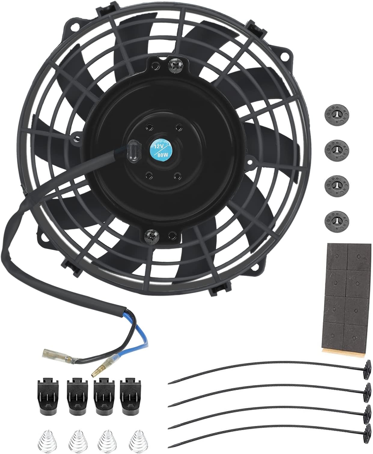Amazon.com: FSBCGT 12 Inch Universal Slim Fan Push Pull Electric ...
