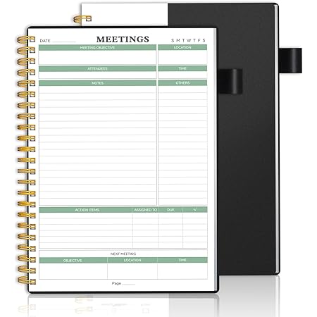 Amazon.com : Simplified Meeting Notebook For Work Organization - Easily ...