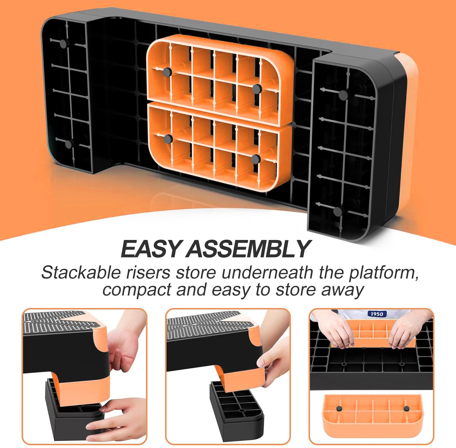 Snapklik.com : EVERYMILE Aerobic Exercise Step, Adjustable Aerobic ...