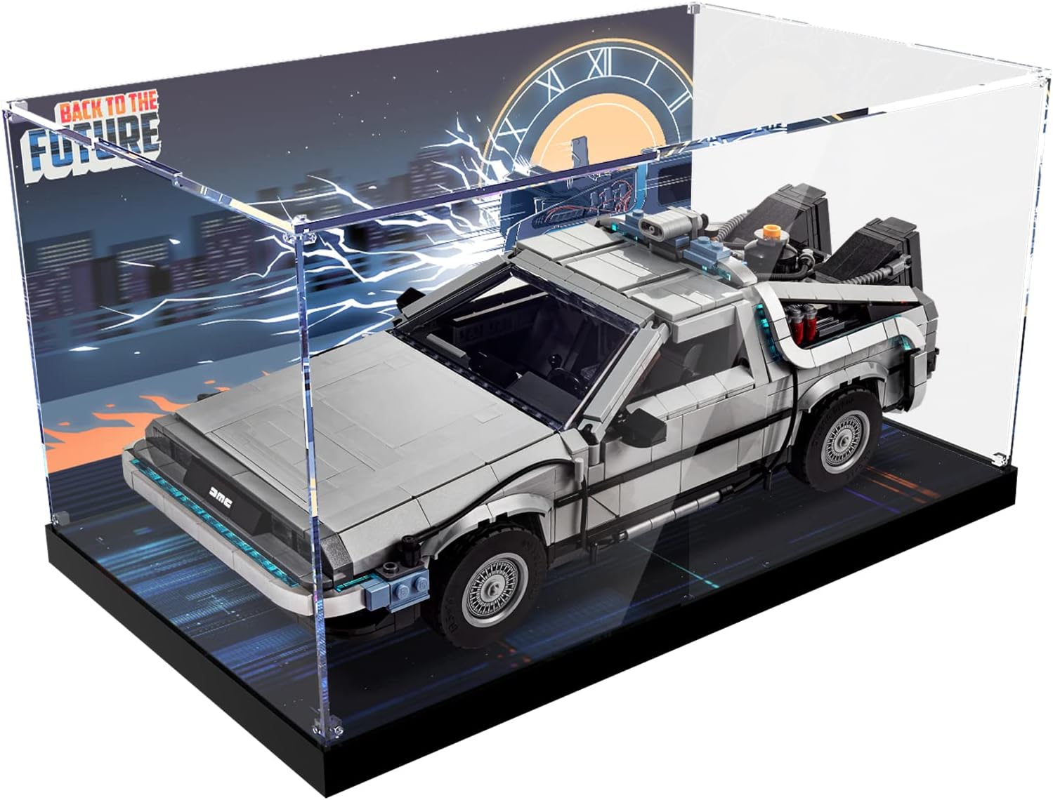 PIPART Acrylic Display Case for Lego 10300 Back to The Future Time ...