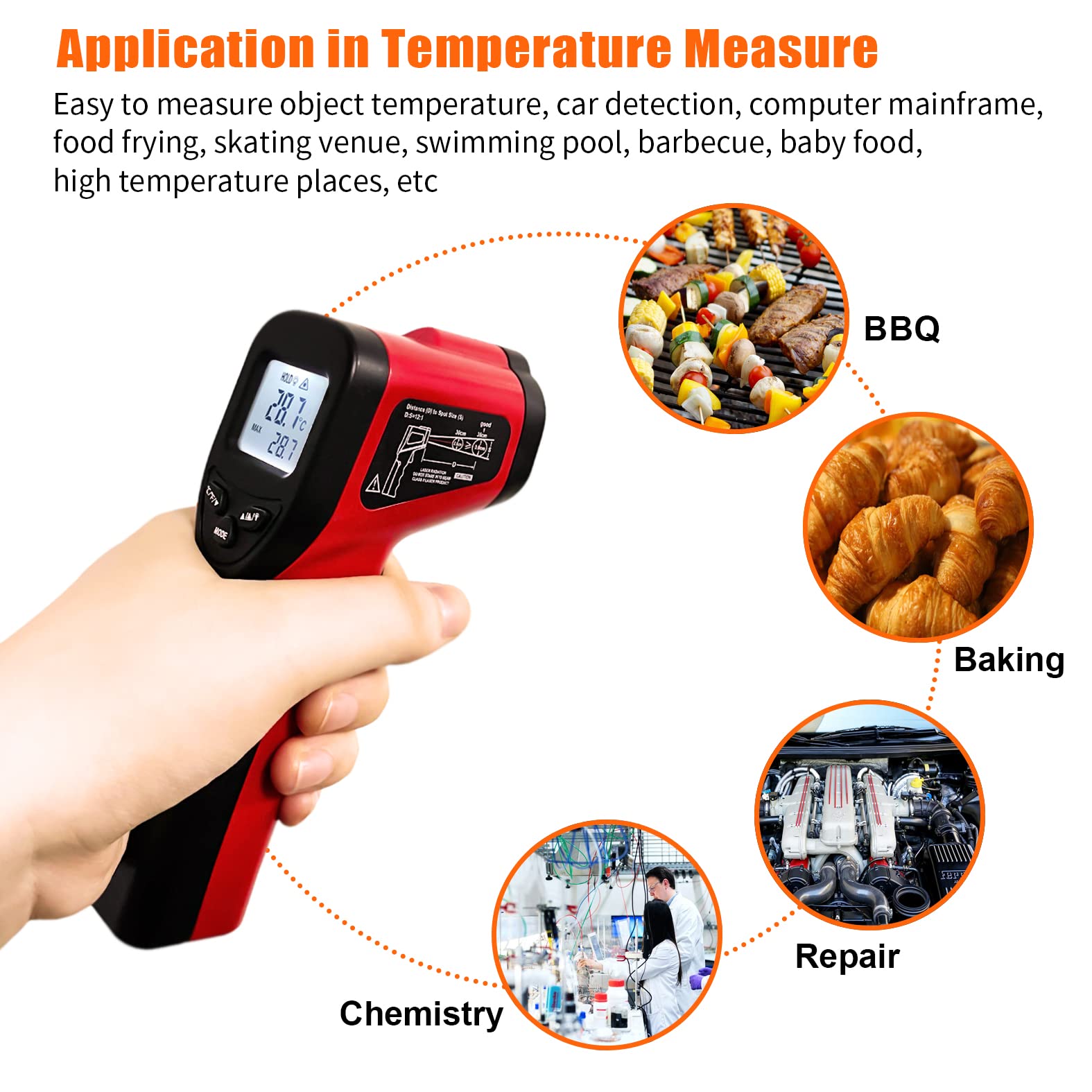 Snapklik.com : Infrared Thermometer Temperature Gun (NOT For Humans ...