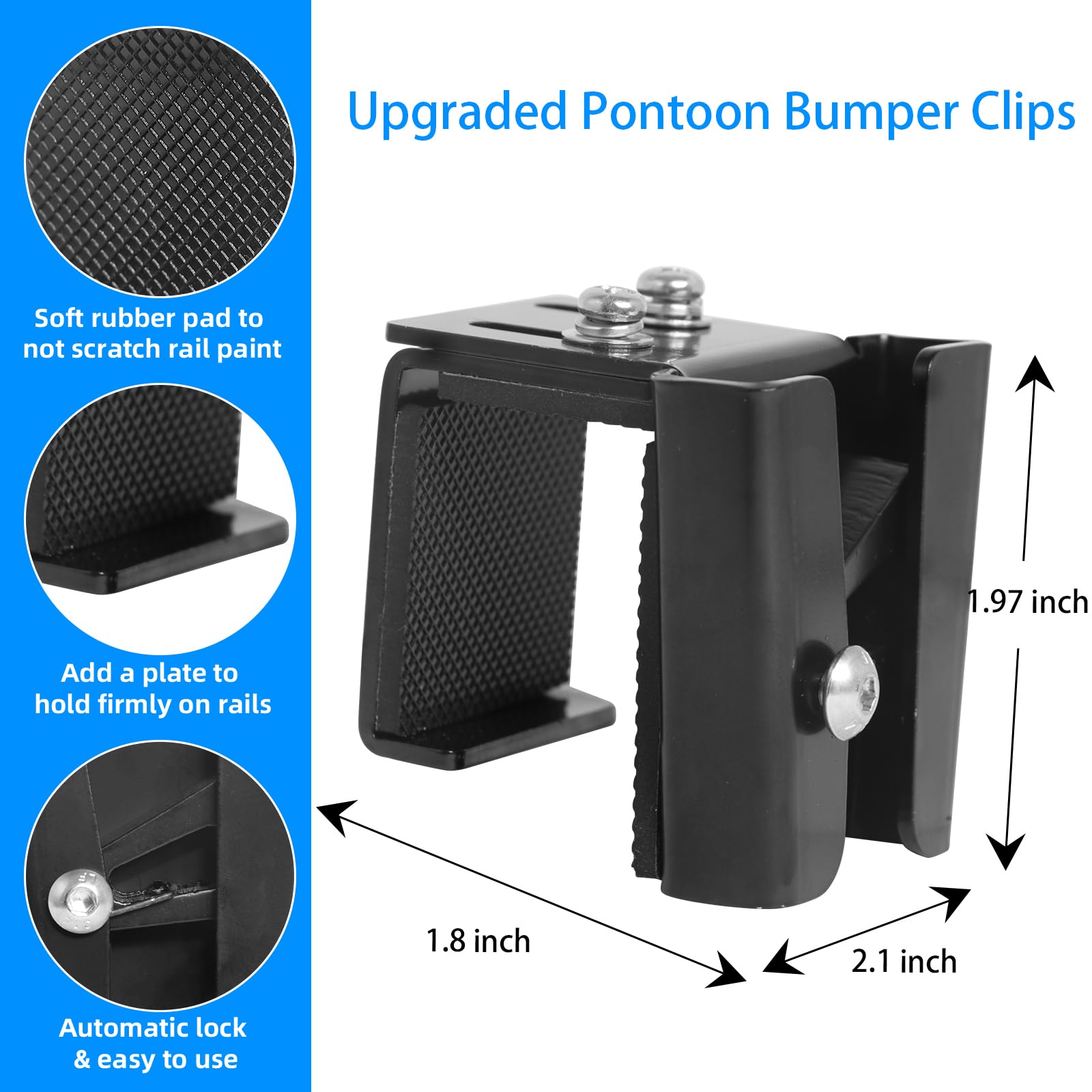 Snapklik.com : Boat Fender Clips, Metal Boat Bumper Clips For Pontoon ...