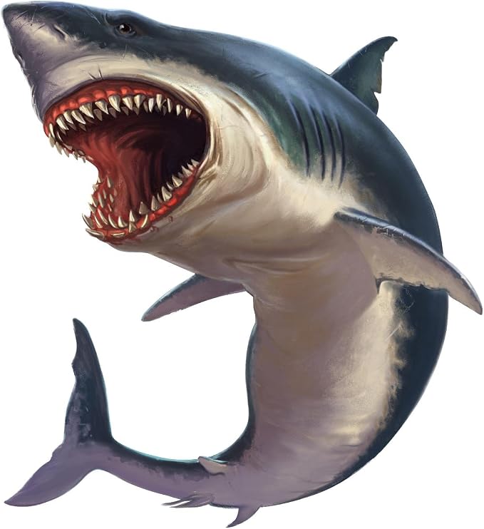 Amazon.com: Shark Wall Decal - Megalodon Shark, Ocean & Under The Sea ...