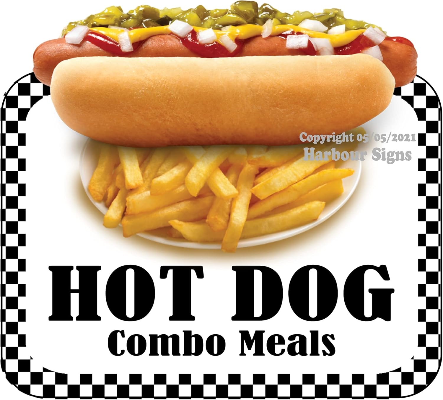 Amazon.com: Generic Hot Dog Combo Meal Decal Concession Food Truck ...