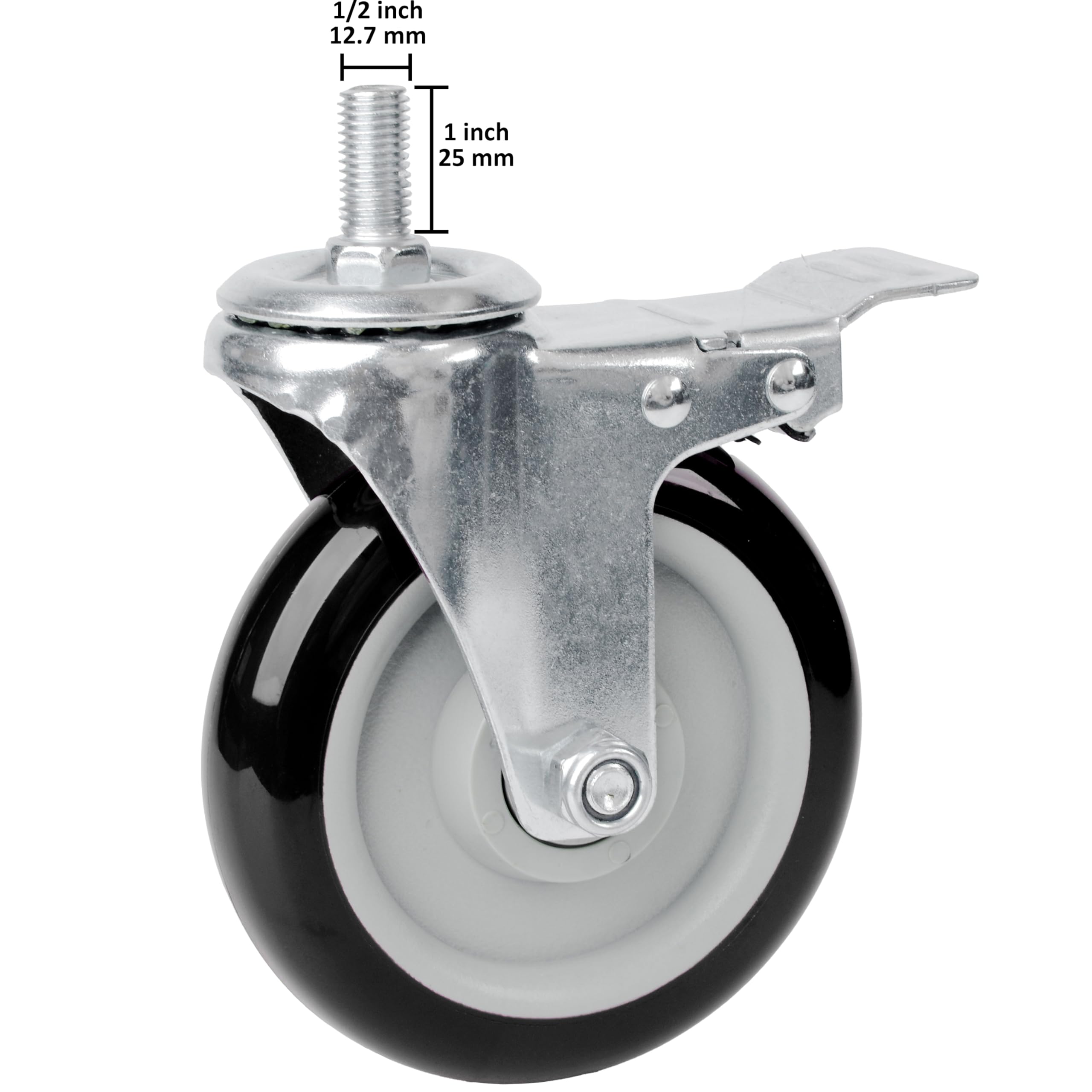 Snapklik.com : Finnhomy Swivel Caster Wheels 5 Inch Threaded Stem ...