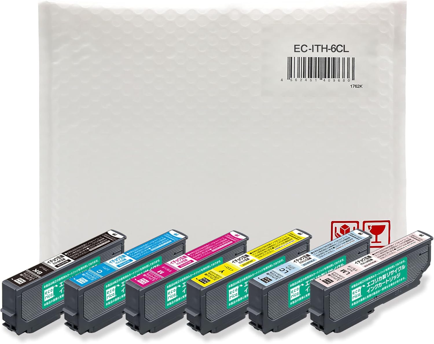 Amazon.co.jp: 【Amazon.co.jp限定】エコリカ エプソン ITH-6CL対応リサイクルインク 6色パック EC-ITH-6CL (ECI-EITH-6P) 残量表示対応 ...
