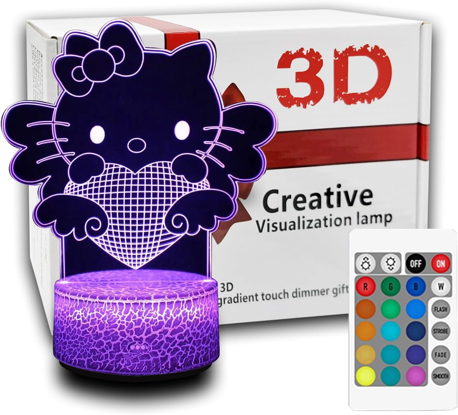 Penguin Animals 3D Illusion Desk Lamp Room Decor Night Light Toys ...