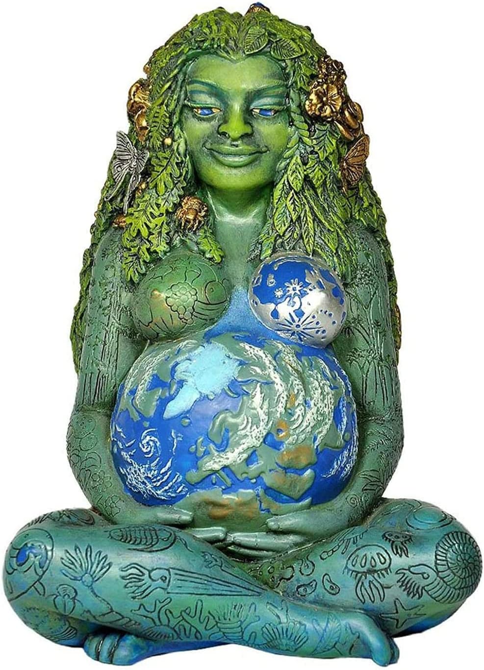 Amazon.com: Veronese Design 6 3/4" Mother Earth Gaia Arms Raised Meditation Flower Hand Bell ...