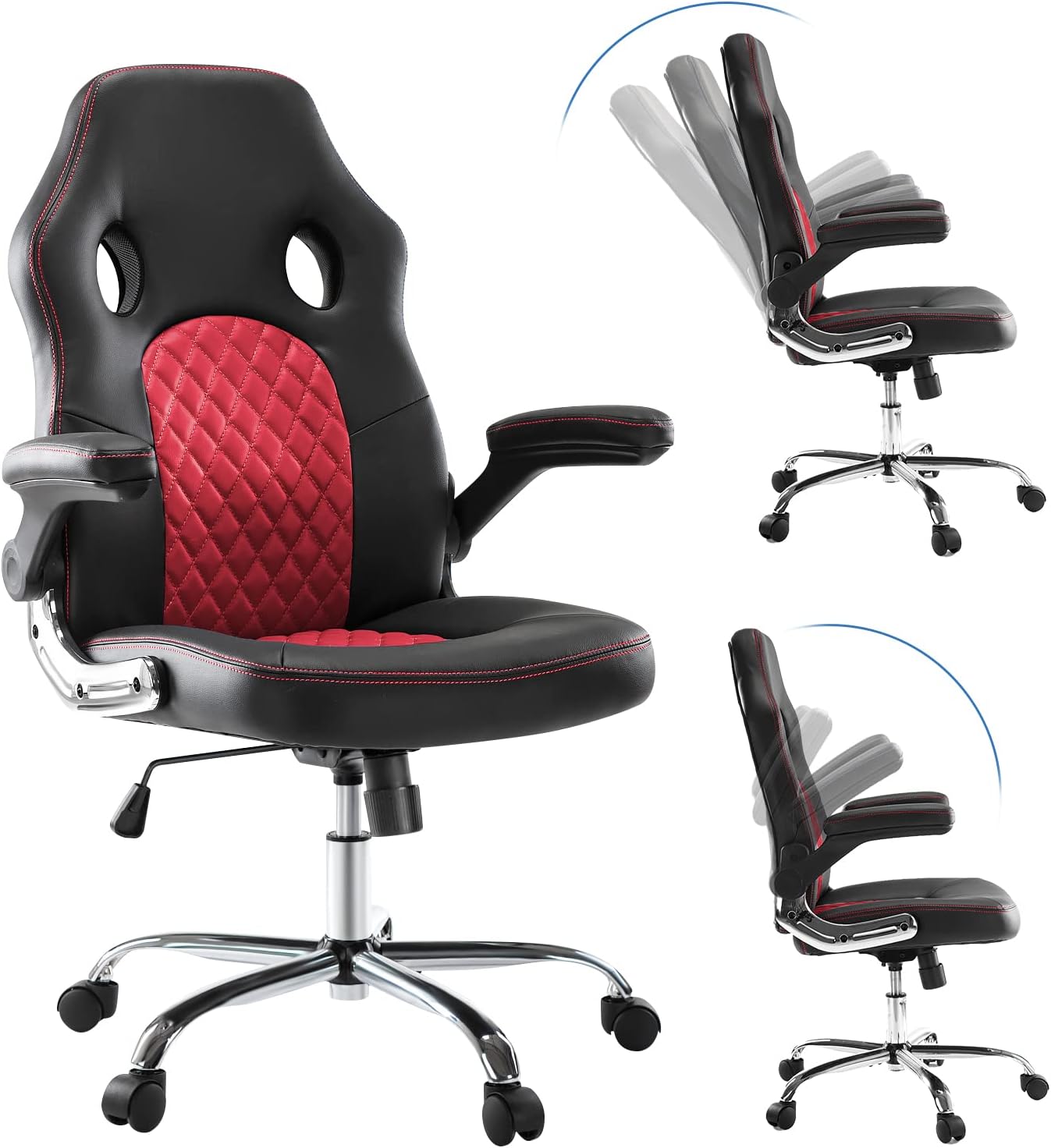 Amazon.com: JHK Gaming Chair Ergonomic Office Chair, PU Leather Gamer ...