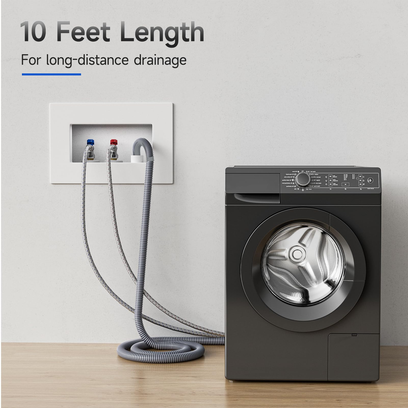 Snapklik.com : JUWO 10 Ft Washing Machine Drain Hose, Universal And ...
